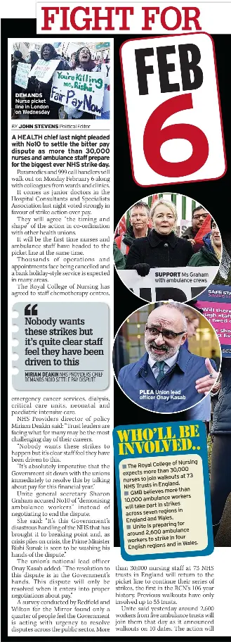 FIGHT FOR FEB 6 FAIR PAY: NHS WORKERS UNITE - PressReader