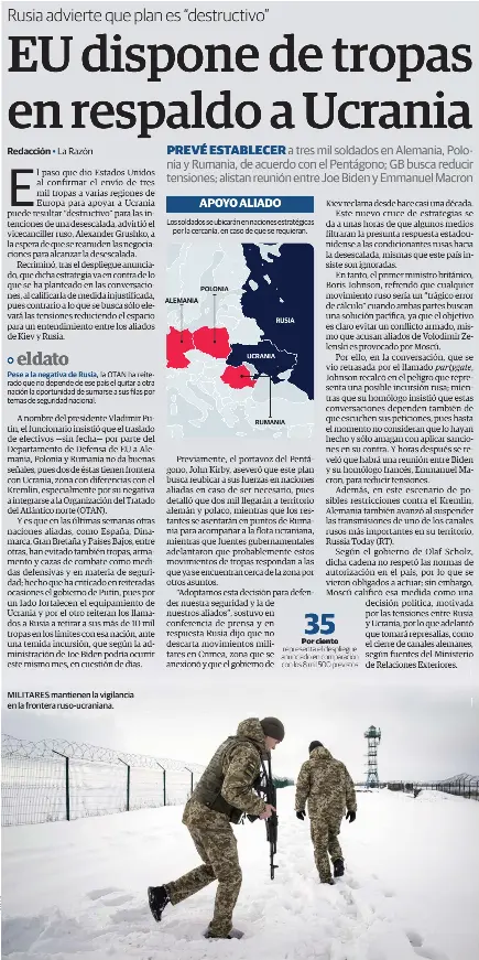 EU dispone de tropas en respaldo a Ucrania - PressReader
