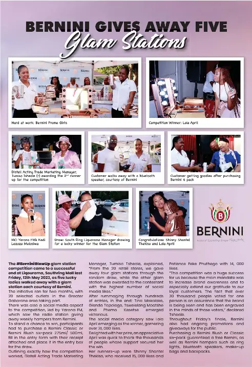 BERNINI GIVES AWAY FIVE - PressReader