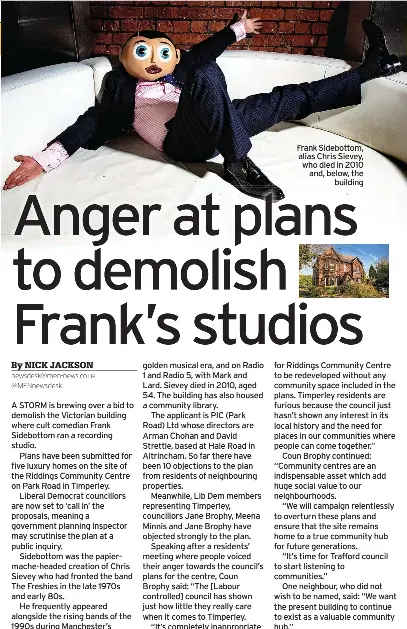 Anger at plans to demolish Frank’s studios - PressReader