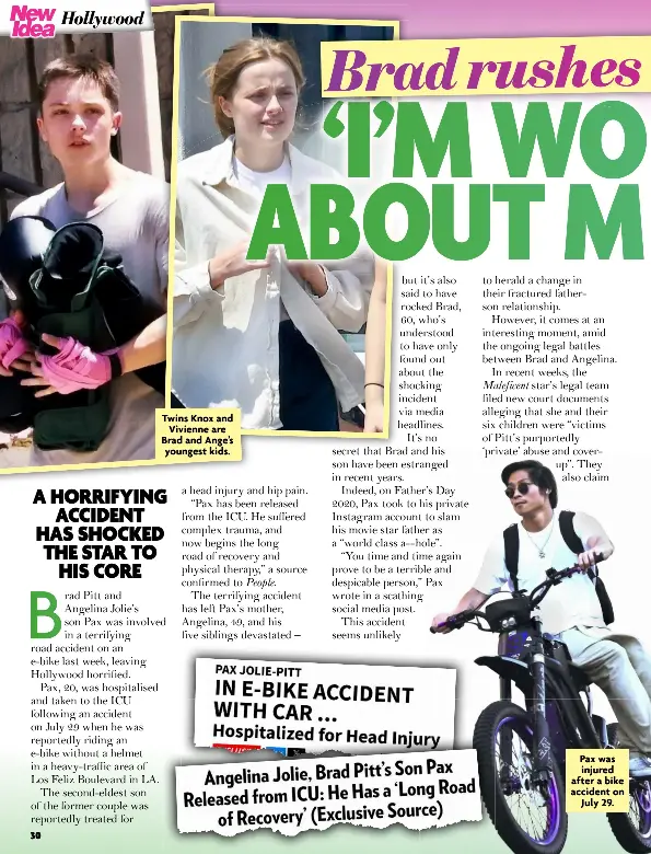Brad rushes to the twins ‘I’M WORRIED ABOUT MY KIDS!' - PressReader