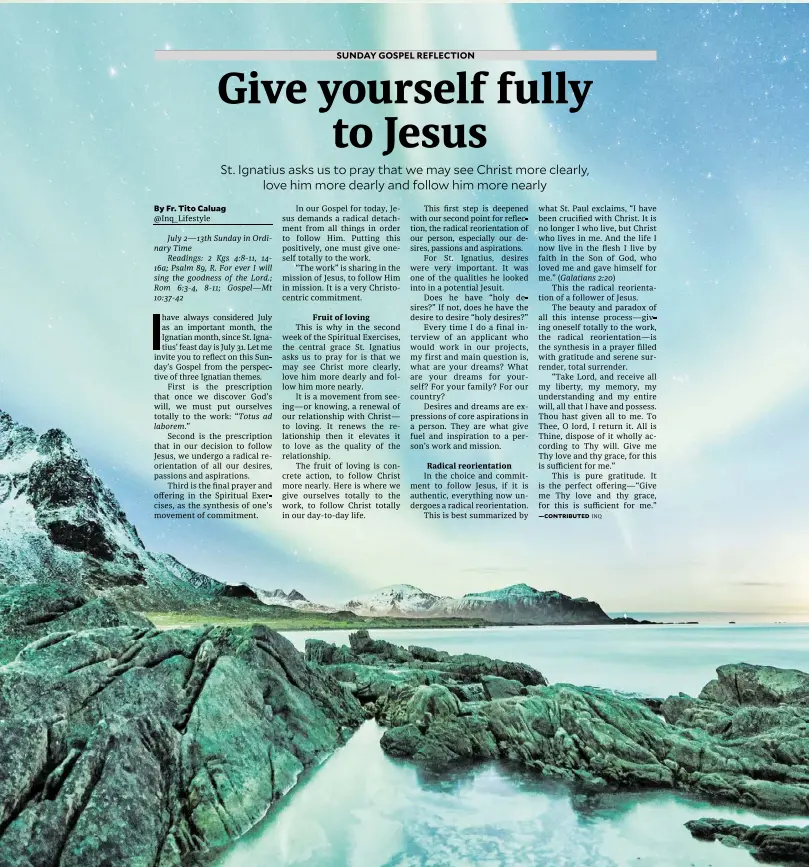 Give yourself fully to Jesus - PressReader