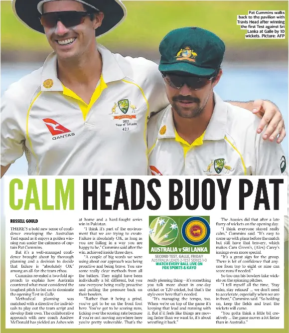 KEEP CALM: CUMMINS GIVES AUSSIES A SENSE OF CONFIDENCE: - PressReader
