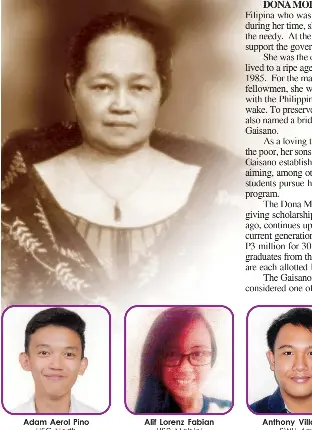 The Doña Modesta S. Gaisano Foundation Scholars - PressReader