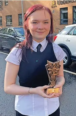 Sophie hits the right note with judges to win award - PressReader