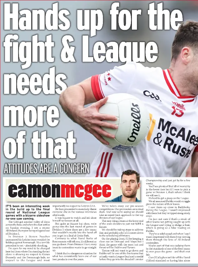 Hands up for the fight & League needs more of that - PressReader