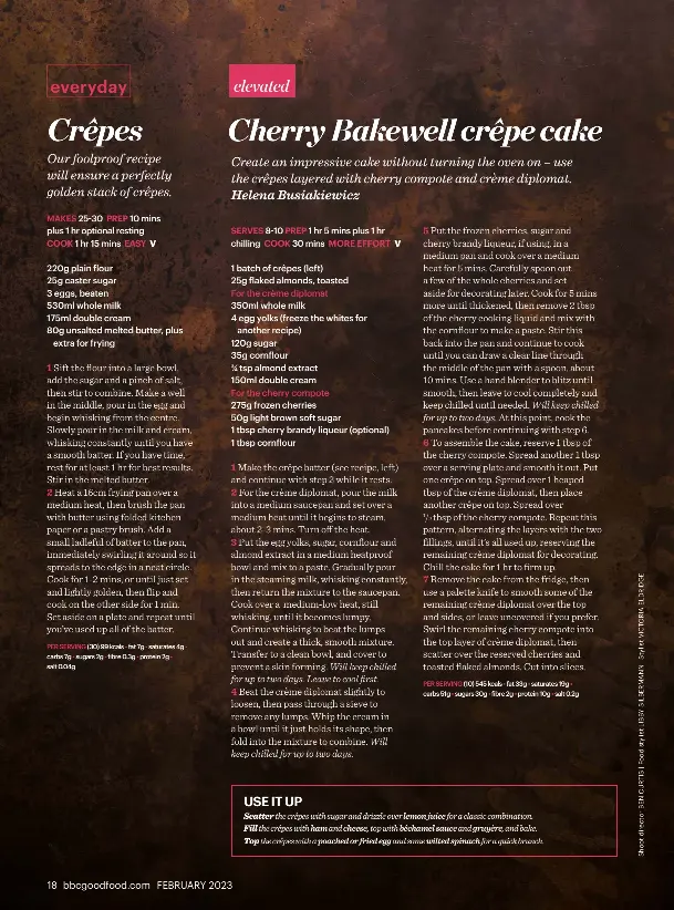 Cherry Bakewell crêpe cake - PressReader