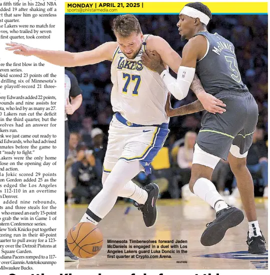 T’WOLVES STRIKE FIRST BLOW - PressReader