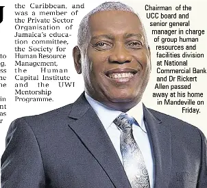 UCC mourns passing of Dr Rickert Allen - PressReader