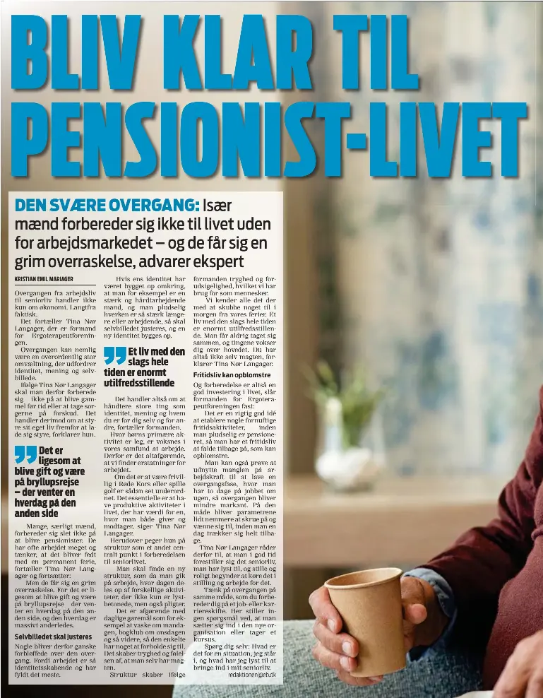 BLIV KLAR TIL PENSIONIST- LIVET - PressReader