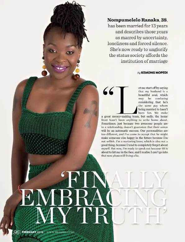 True Story – Nompumelel­o Ranaka - PressReader