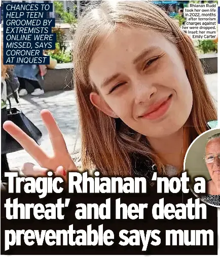 Tragic Rhianan ‘not a threat’ and her death preventabl­e says mum ...