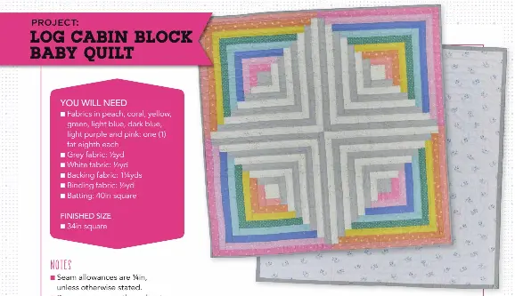 LOG CABIN BLOCK BABY QUILT - PressReader