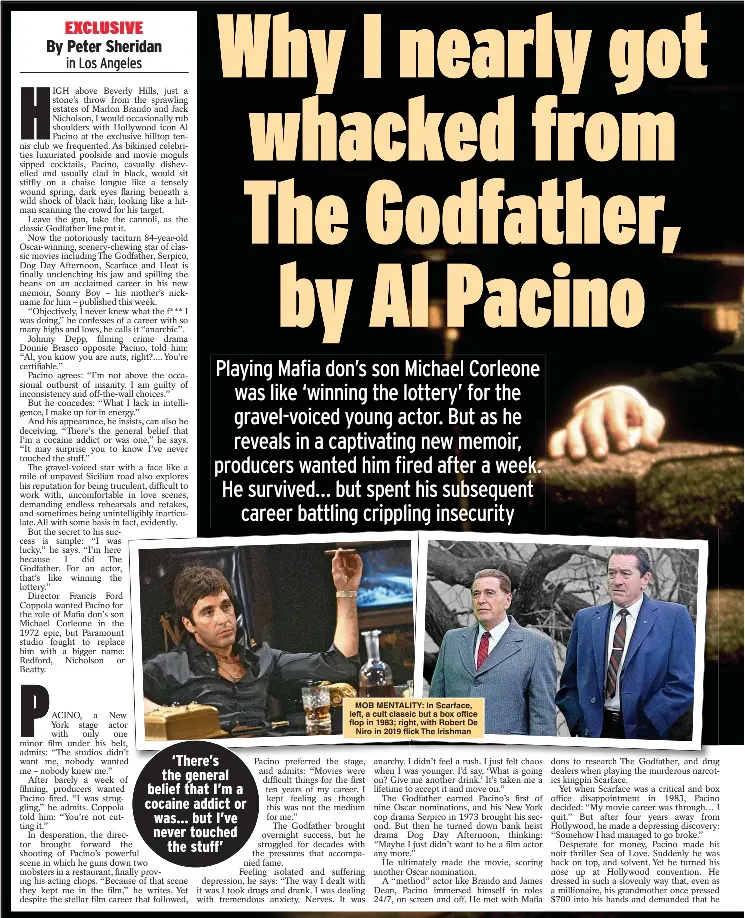 Why I nearly got whacked from The Godfather, by Al Pacino - PressReader