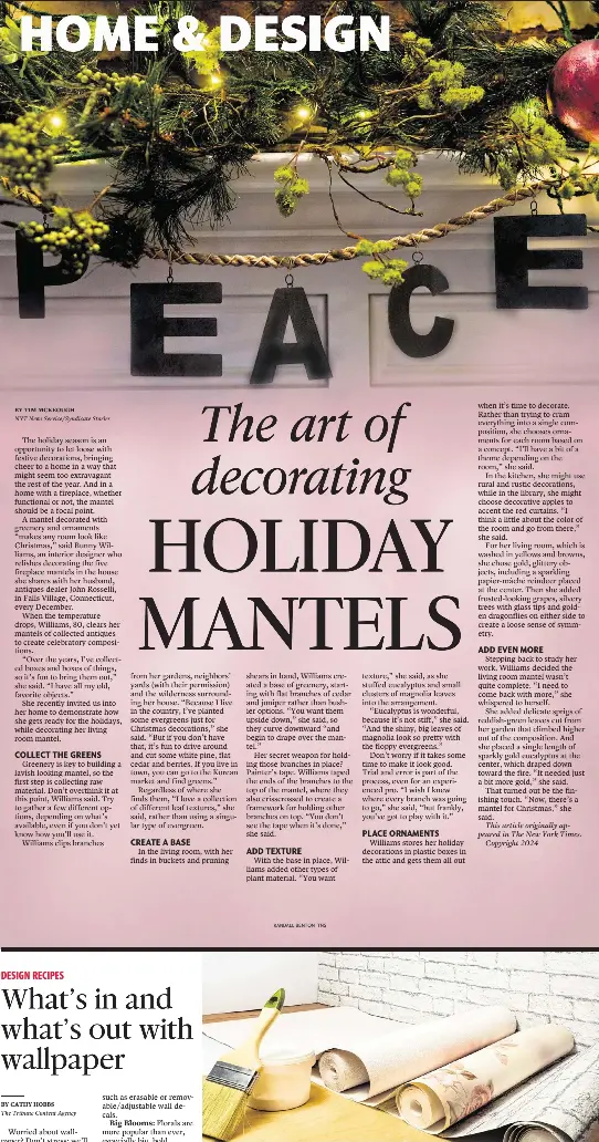 The art of decorating HOLIDAY MANTELS - PressReader