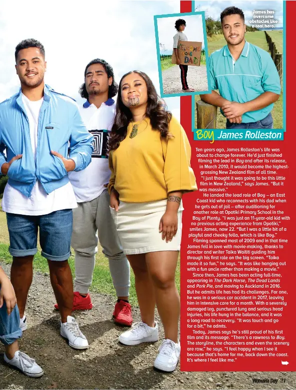 10 YEARS ON BOY STARS’ CHOICE AS REUNION Boy James Rolleston - PressReader