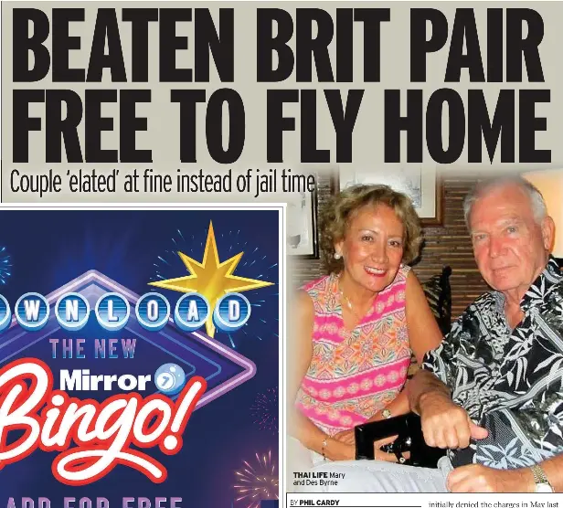BEATEN BRIT PAIR FREE TO FLY HOME - PressReader
