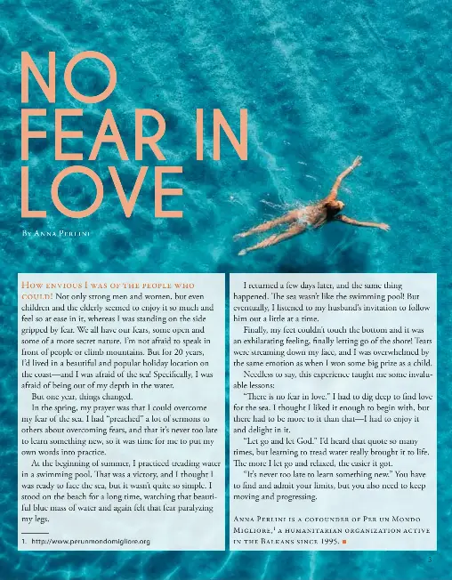 NO FEAR IN LOVE - PressReader