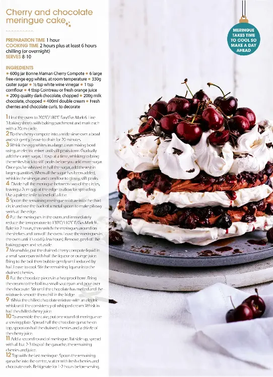 Cherry and chocolate meringue cake - PressReader