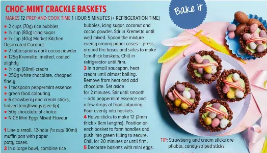 CHOC-MINT CRACKLE BASKETS - PressReader