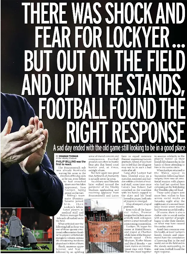 THERE WAS SHOCK AND FEAR FOR LOCKYER... BUT OUT ON THE FIELD AND UP IN THE STANDS FOOTBALL FOUND ...