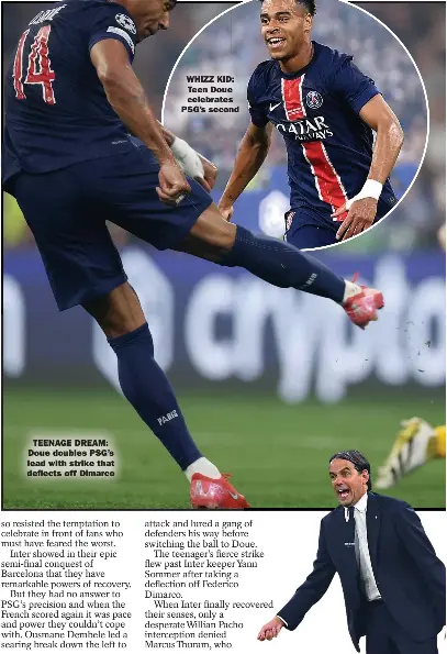 Perfect PSG in Munich m DOUE MAGIC G maul Inter masterclas­s SPARKS HISTORIC WIN - PressReader