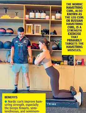 Nordic Curls strengthen hamstrings and knees through eccentric and concentric muscle motions ...