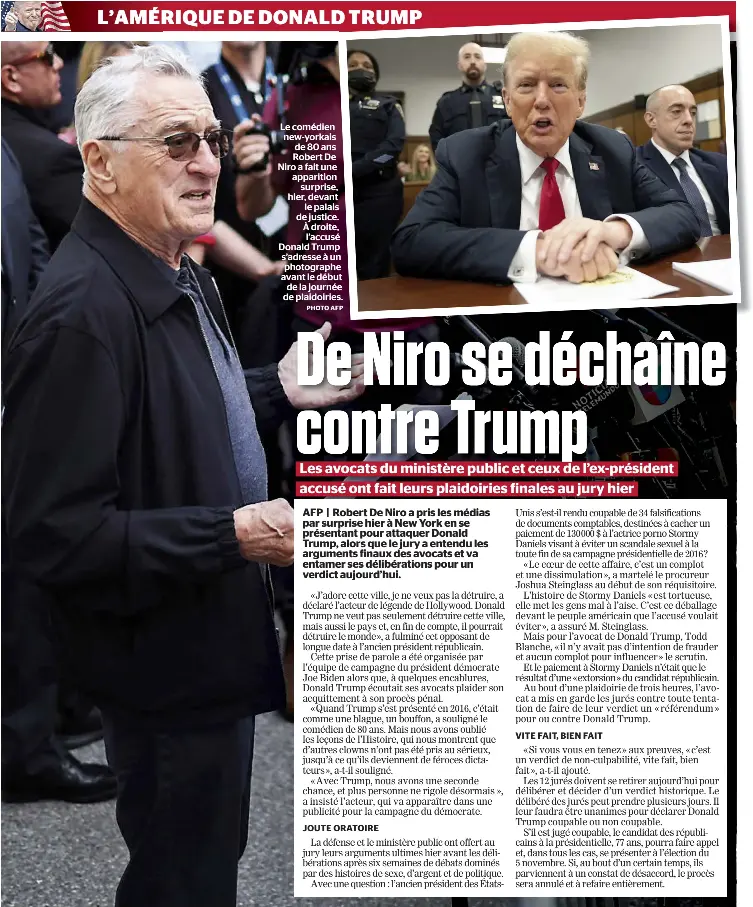 De Niro se déchaîne contre Trump - PressReader