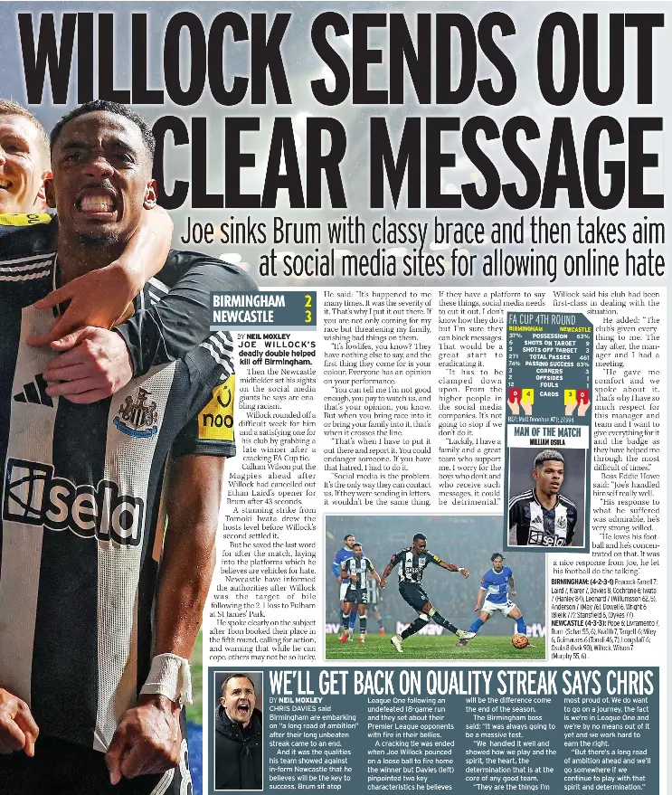 WILLOCK SENDS OUT CLEAR MESSAGE - PressReader