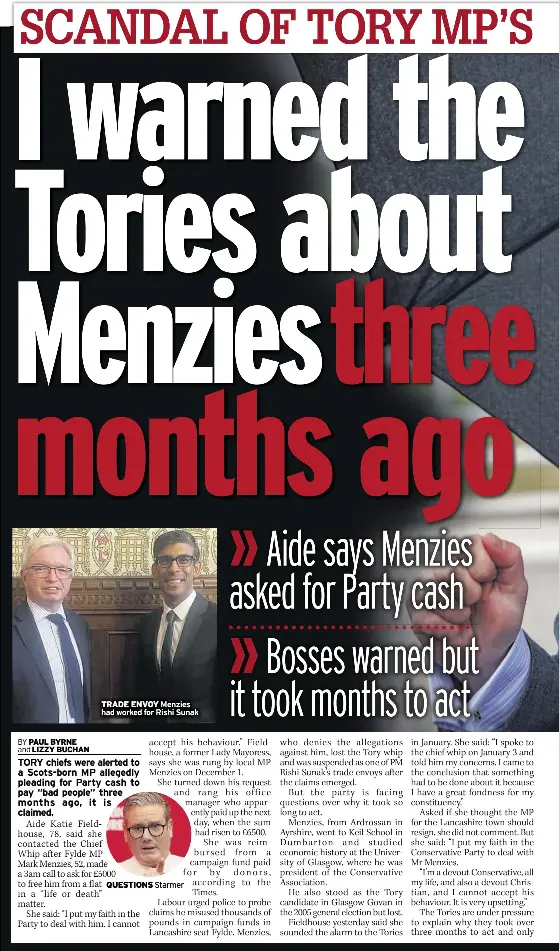 I warned the Tories about Menzies three months ago - PressReader