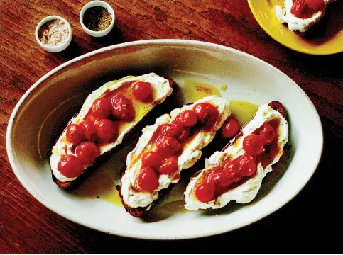Confit Cherry Tomatoes & Labneh on Toast - PressReader
