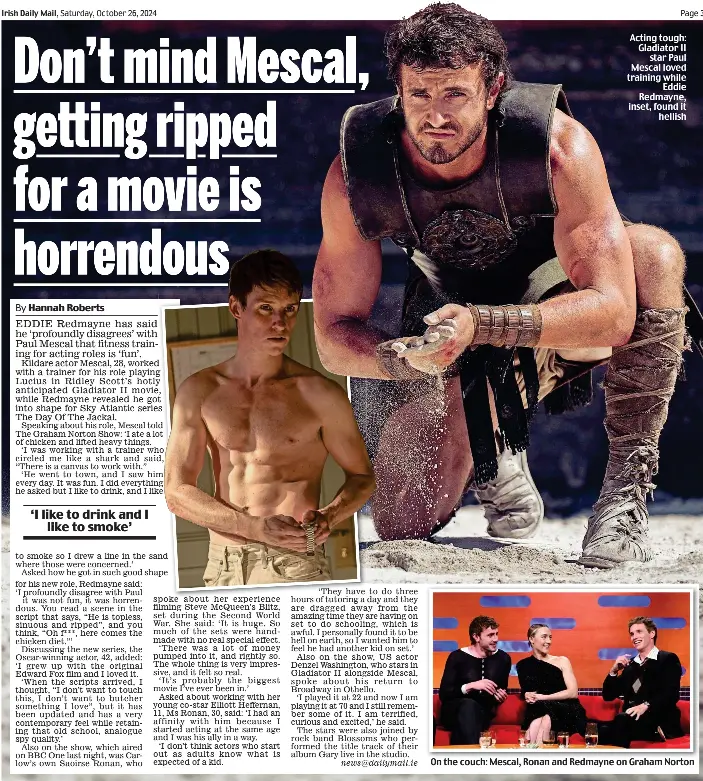Don’t mind Mescal, getting ripped for a movie is horrendous - PressReader