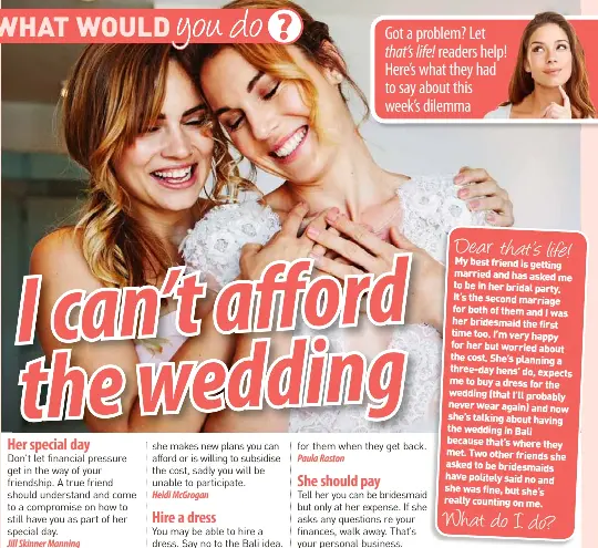 I can’t a ord the wedding - PressReader