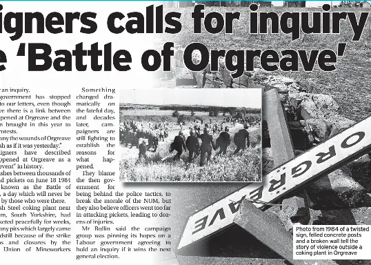 Campaigner­s calls for inquiry into the ‘Battle of Orgreave’ - PressReader
