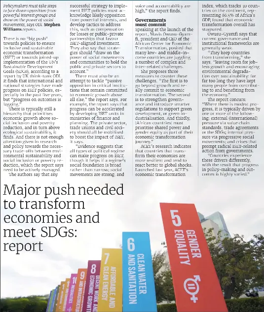 Major push needed to transform economies and meet SDGs: report - PressReader