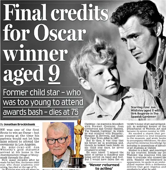 Final credits for Oscar winner aged 9 - PressReader