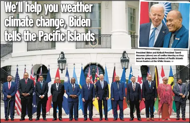 We’ll help you weather climate change, Biden tells the Pacific Islands - PressReader