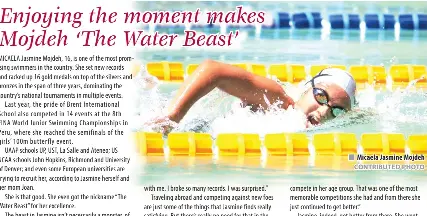 Enjoying the moment makes Mojdeh ‘The Water Beast’ - PressReader