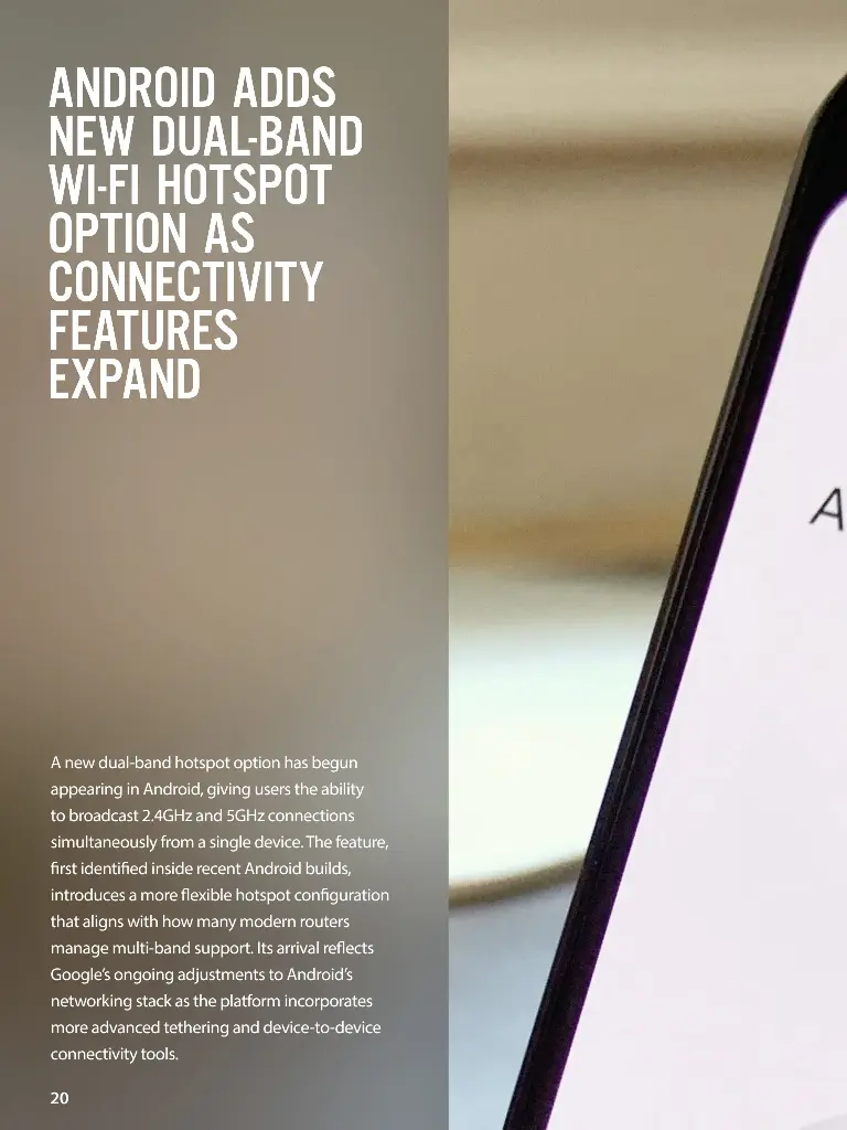 ANDROID ADDS NEW DUAL-BAND WI-FI HOTSPOT OPTION AS CONNECTIVI­TY... - PressReader