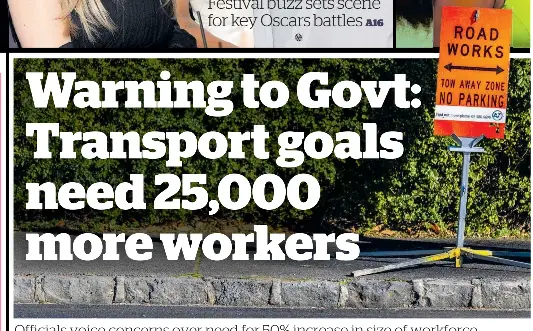 Warning to Govt: Transport goals need 25,000 more workers - PressReader