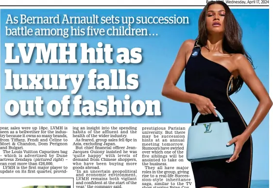 LVMH hit as luxury falls out of fashion - PressReader