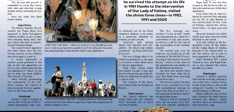 PORTUGAL’S FATIMA SHRINE: THE CATHOLIC PILGRIMAGE SITE - PressReader