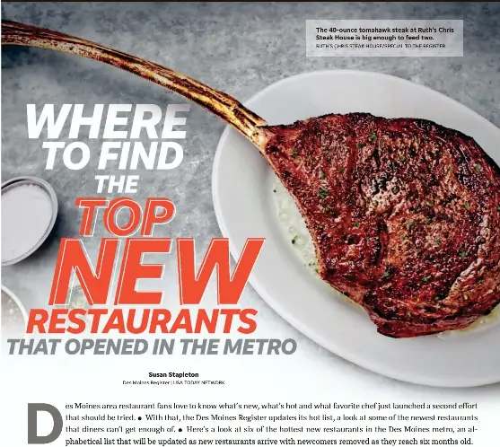 WHERE TO FIND THE TOP NEW RESTAUTANT­S THAT OPENED N THE METRO ...