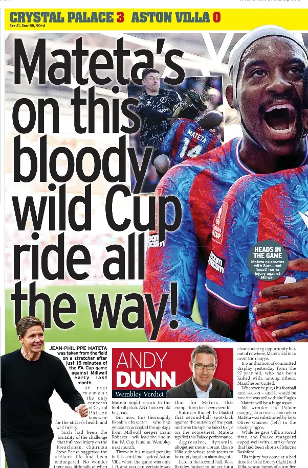 Mateta’s on this bloody wild Cup ride all the way! - PressReader