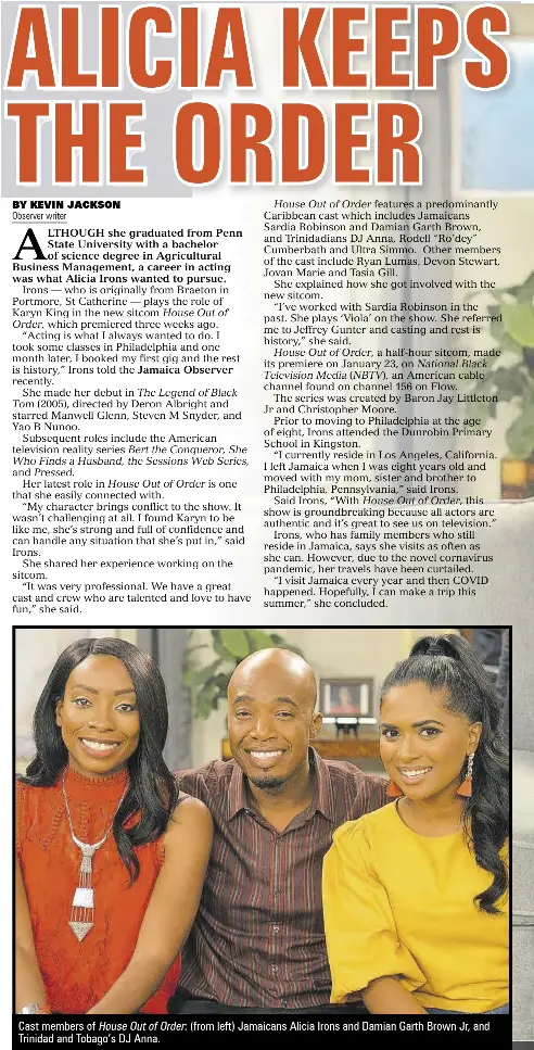 ALICIA KEEPS THE ORDER - PressReader