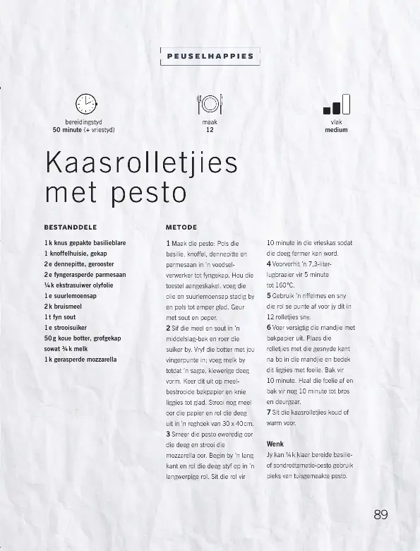 Kaasrollet­jies met pesto - PressReader