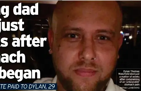 Young dad died just weeks after stomach pain began - PressReader