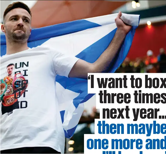 ‘I want to box three times next year... then maybe one more and I’ll be ...