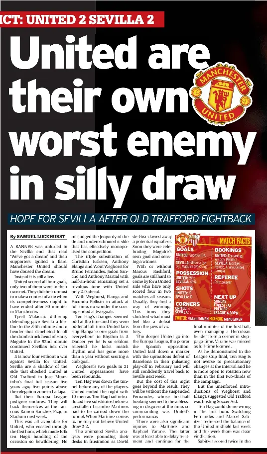 United are their own worst enemy in silly draw - PressReader