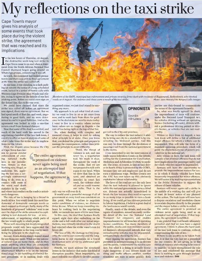 My reflection­s on the taxi strike - PressReader